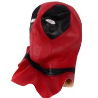 China 100% Natural Latex Deadpool 3D Mask Full Face Realistic 28x40cm Adult Halloween Cosplay for sale