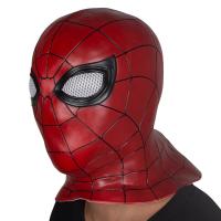 China Spider Man Full Head Latex Cosplay Mask 28x40cm Halloween Costume Red for sale