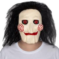 China EN71 Certified Jigsaw Costume Mask Adult Size Natural Latex Halloween Cosplay Prop for sale