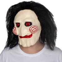 China EN71 Certified Jigsaw Costume Mask Adult Size Natural Latex Halloween Cosplay Prop for sale