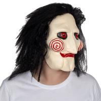 China EN71 Certified Jigsaw Costume Mask Adult Size Natural Latex Halloween Cosplay Prop for sale