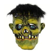 China Frankenstein Green Rubber Latex Horror Mask Adult Size with Wig for Halloween Party for sale