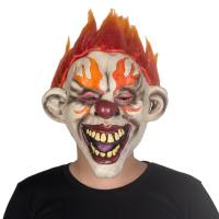 China CE Approved Fire Retardant Latex Clown Mask Demon Head Mask for Cosplay Adult Size for sale