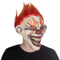 China CE Approved Fire Retardant Latex Clown Mask Demon Head Mask for Cosplay Adult Size for sale