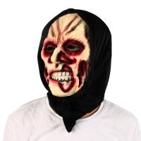 China CE Certified 28x40cm Halloween Scary Latex Mask Hooded Old Man Witch Costume for sale