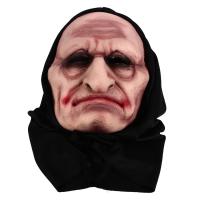 China Halloween Hooded Sinister Old Man Witch Mask With CE Approval for sale