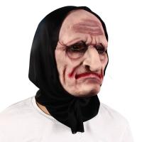 China Halloween Hooded Sinister Old Man Witch Mask With CE Approval for sale