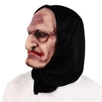 China Halloween Hooded Sinister Old Man Witch Mask With CE Approval for sale