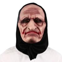 China Halloween Hooded Sinister Old Man Witch Mask With CE Approval for sale