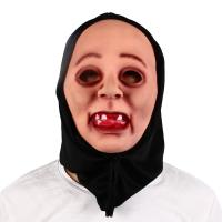 China Old Man Witch Halloween Scary Masks Highly Simulated Hooded for sale
