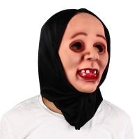 China Old Man Witch Halloween Scary Masks Highly Simulated Hooded for sale