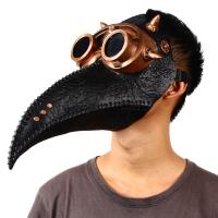 China Black Unique Horror Face Shield , Birdman Head Mask Steampunk With Goggles for sale
