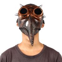 China Steampunk Halloween Scary Mask Birdman Masquerade Death Plague Adult Size Natural Latex for sale