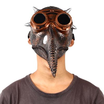 China Steampunk Halloween Scary Mask Birdman Masquerade Death Plague Adult Size Natural Latex for sale