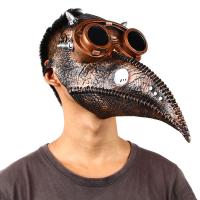 China Steampunk Halloween Scary Mask Birdman Masquerade Death Plague Adult Size Natural Latex for sale