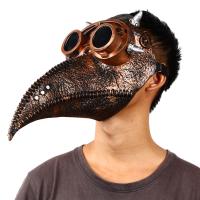 China Steampunk Halloween Scary Mask Birdman Masquerade Death Plague Adult Size Natural Latex for sale