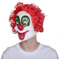 China Customized Unisex Adult Joker Latex Mask Full Head Scary Halloween Costume Prop 100% Natural Rubber for sale