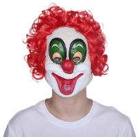 China Customized Unisex Adult Joker Latex Mask Full Head Scary Halloween Costume Prop 100% Natural Rubber for sale