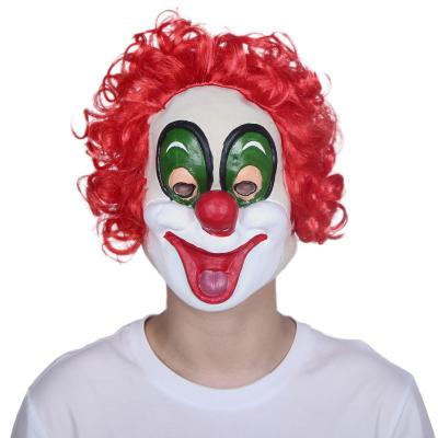 China Customized Unisex Adult Joker Latex Mask Full Head Scary Halloween Costume Prop 100% Natural Rubber for sale
