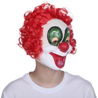 China Customized Unisex Adult Joker Latex Mask Full Head Scary Halloween Costume Prop 100% Natural Rubber for sale