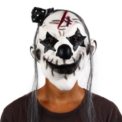 China Scary Halloween Mad Hatter Clown Mask 100% Natural Rubber Latex Adult Size for sale
