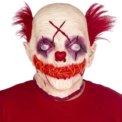 China Realistic Scary Killer Clown Mask Adult Size 100% Natural Latex Halloween Costume for sale