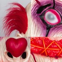 China Realistic Scary Killer Clown Mask Adult Size 100% Natural Latex Halloween Costume for sale