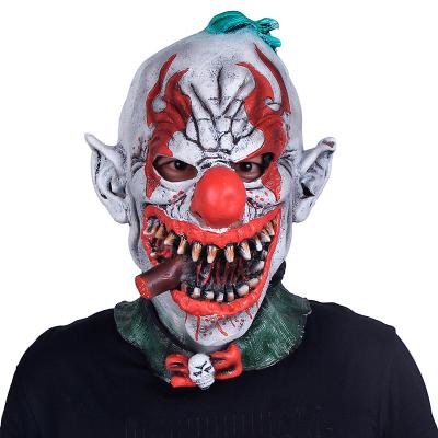 China Adult Scary Clown Mask Realistic Latex Halloween Costume Accessory EN71 Certified for sale