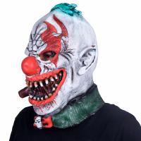 China Adult Scary Clown Mask Realistic Latex Halloween Costume Accessory EN71 Certified for sale