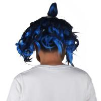 China Customized Adult Latex Circus Clown Mask Blue Hair Snake Tongue Halloween for sale