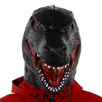 China Realistic Godzilla Latex Mask Adult Size Halloween Costume Prop Prank Party for sale