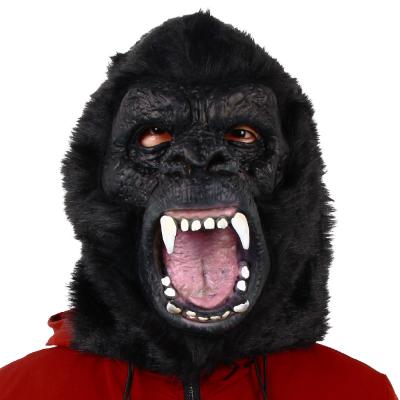 China Realistic Kingkong Ape Horror Halloween Costume Mask Adult Size 100% Natural Latex for sale