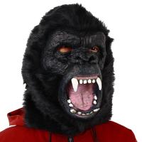 China Realistic Kingkong Ape Horror Halloween Costume Mask Adult Size 100% Natural Latex for sale
