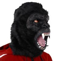 China Realistic Kingkong Ape Horror Halloween Costume Mask Adult Size 100% Natural Latex for sale