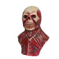 China Sinister Burned Face Skeleton Latex Mask Halloween Adults Unisex 100% Natural Rubber for sale