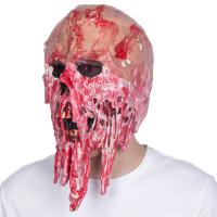 China Realistic Scary Zombie Skeleton Mask 28x40cm Adult Size Latex Halloween Cosplay for sale