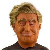 China Realistic Donald Trump Latex Mask Adult Unisex Halloween Party Costume Accessory for sale