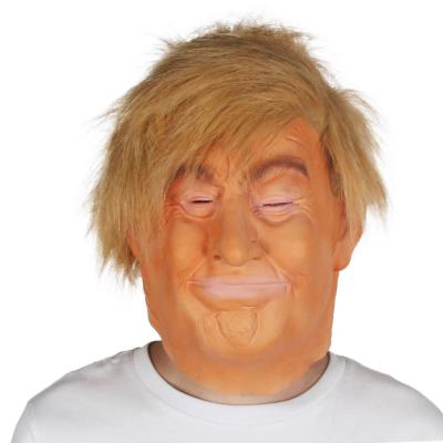China Realistic Donald Trump Latex Mask Adult Size Cosplay Party Halloween Costume Accessory for sale