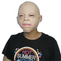 China Realistic Latex Crying Baby Mask for Halloween Parties Adult Size EN71 Certified for sale