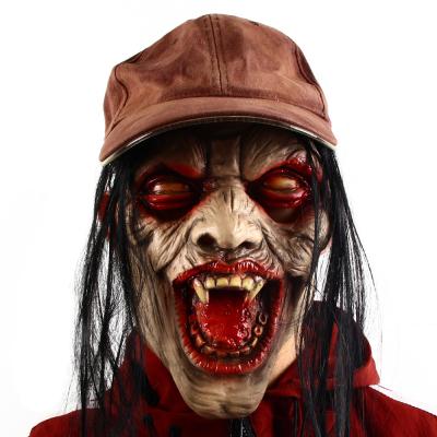 China Realistic Scary Bloody Zombie Latex Mask Adult Size for Halloween Party Costume for sale