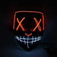 China LED Glowing Mask Plastic Adult Size Halloween Costume Party Cosplay Prop for sale
