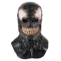 China Deluxe Venom Skeleton Latex Mask 28x40cm Vivid Halloween Costume Adult for sale