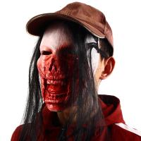China EN71 Approved 100% Natural Latex Bloody Creepy Head Mask Adult Size Halloween Party for sale