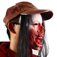 China EN71 Approved 100% Natural Latex Bloody Creepy Head Mask Adult Size Halloween Party for sale