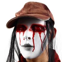 China Pale Face Halloween Scary Masks Ghost Like With Bleeding Eyes for sale