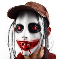 China Customized Size Smile Clown Head Masks Unisex Realistic With Hat for sale