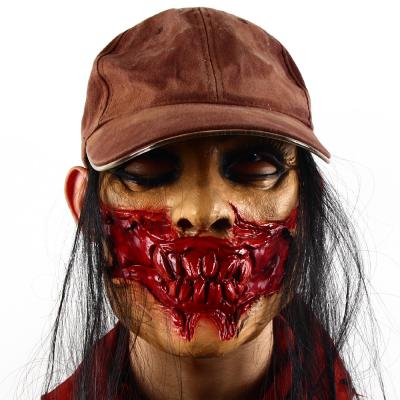 China Customized Burnt Skin Scary Bloody Latex Mask EN71 Approved Adult Size for sale