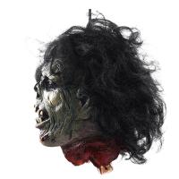 China 33cm Realistic Zombie Halloween Mask Bloody Latex Horror Haunted House Prop Adult Size for sale