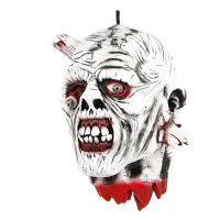 China Realistic Bloody Zombie Head Halloween Mask 100% Natural Latex Adult Size for sale