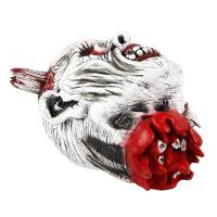 China Realistic Bloody Zombie Head Halloween Mask 100% Natural Latex Adult Size for sale